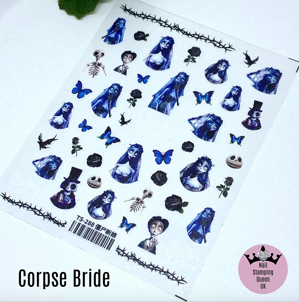 Corpse Bride Stickers – Nail Stamping Queen UK