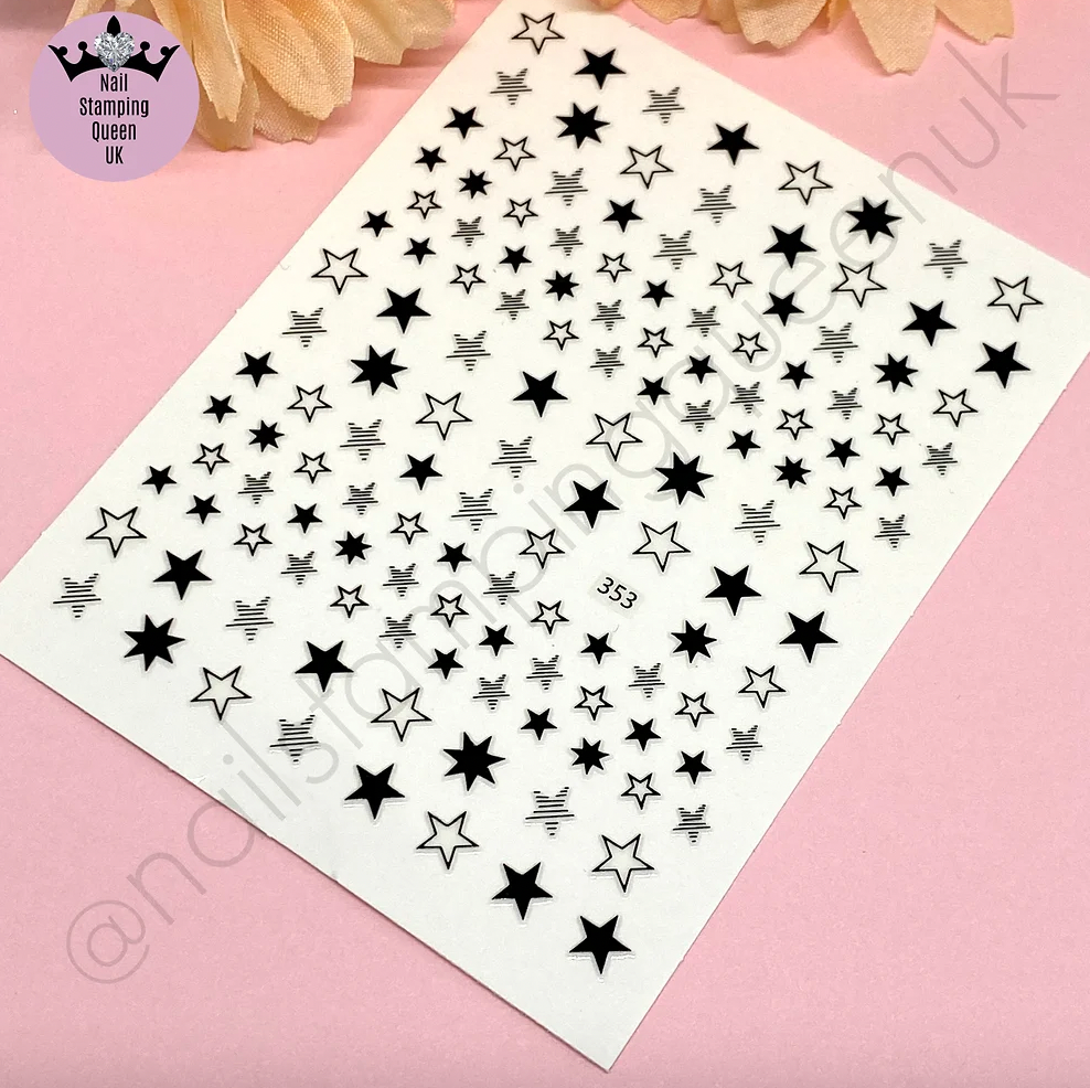 Star Stickers - Black – Nail Stamping Queen UK
